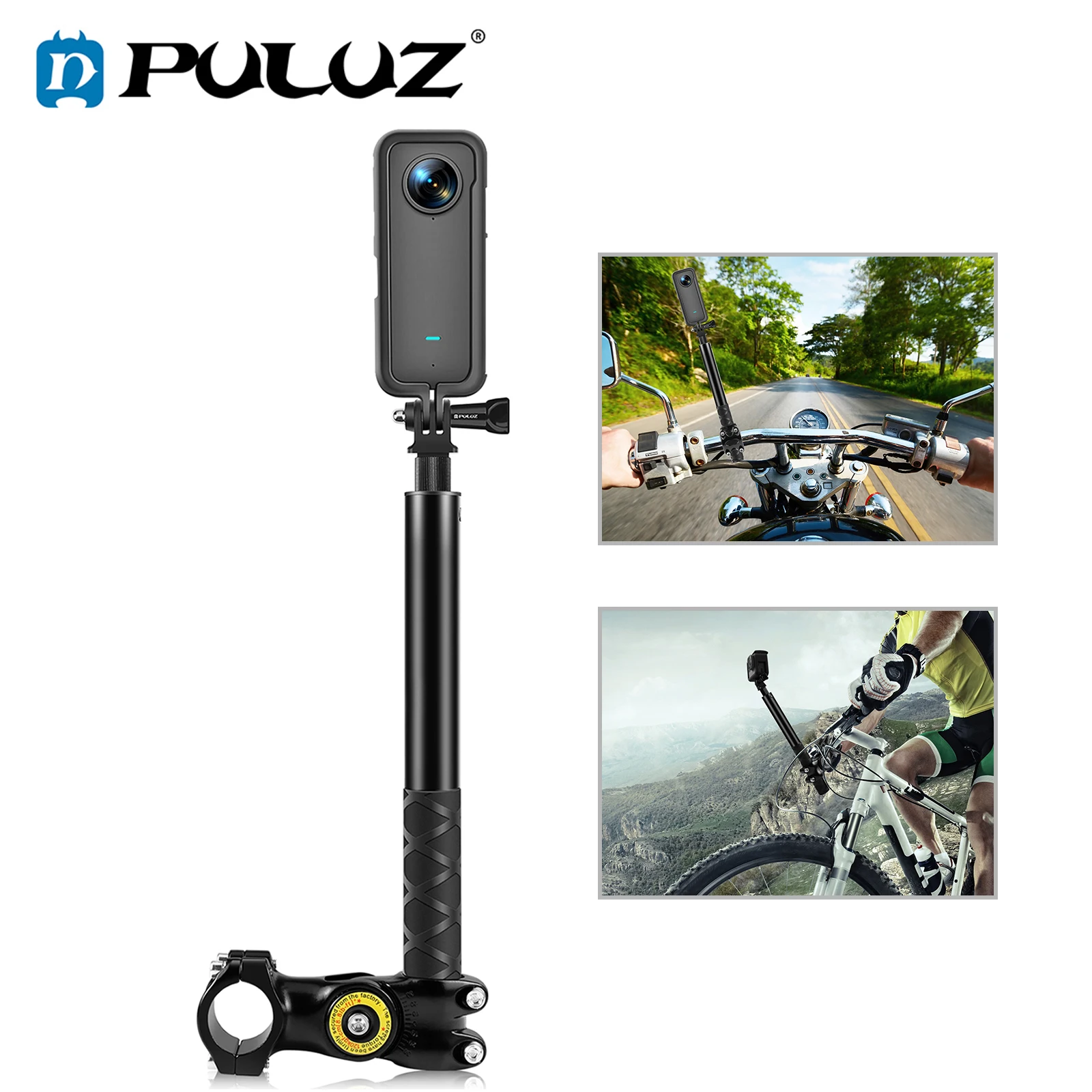 PULUZ-Motorcycle-Bicycle-Handlebar-Fixture-Mount-Camera-Bracket-Adapter ...