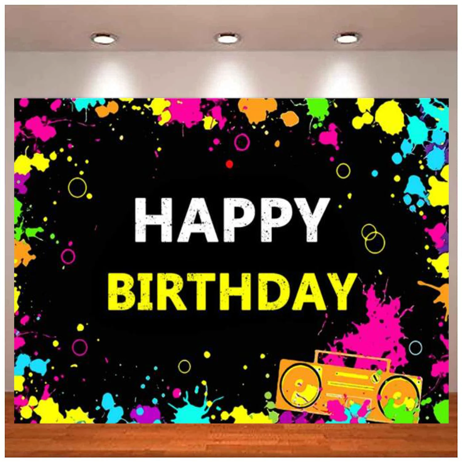 Glow-Neon-Backdrop-For-Retro-Disco-Hip-Hop-Crazy-Party-Background ...