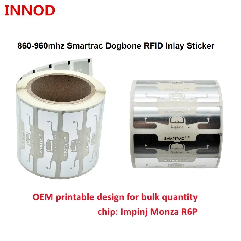 2000pcs/lot Impinj Monza R6p Chip 860-960mhz Stronger Dogbone Rfid ...