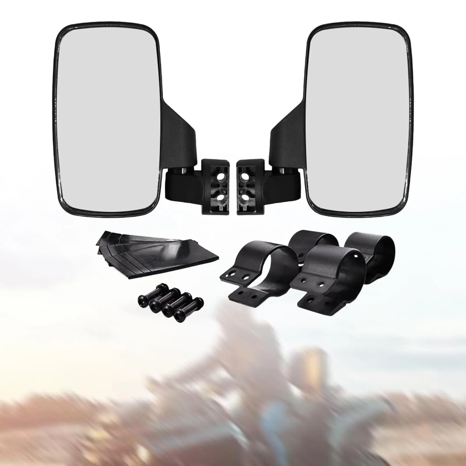 ATV Side Mirrors Wear Resistant Easy Installation Solid Rear View ...