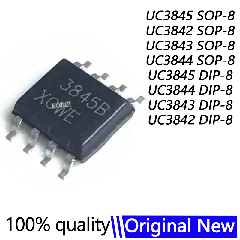 10-piezas-UC3845-SOP8-UC3845B-SOP-8-UC3845A-3845B-3845A-ST3845B-UC3842-UC3843-UC3844-UC3842A ...