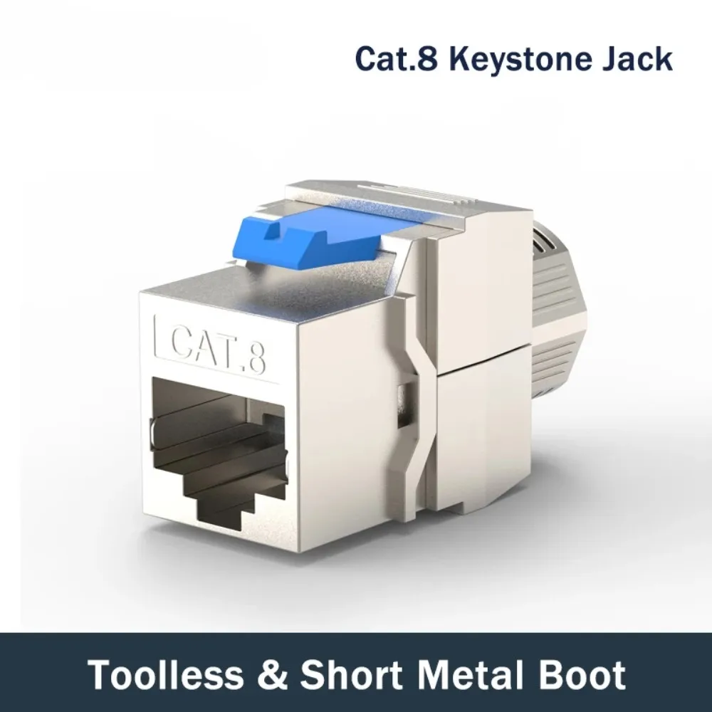 Female Rj45 Cat8 Ethernet Adapter 40gbps Shielded Keystone Jack Module ...