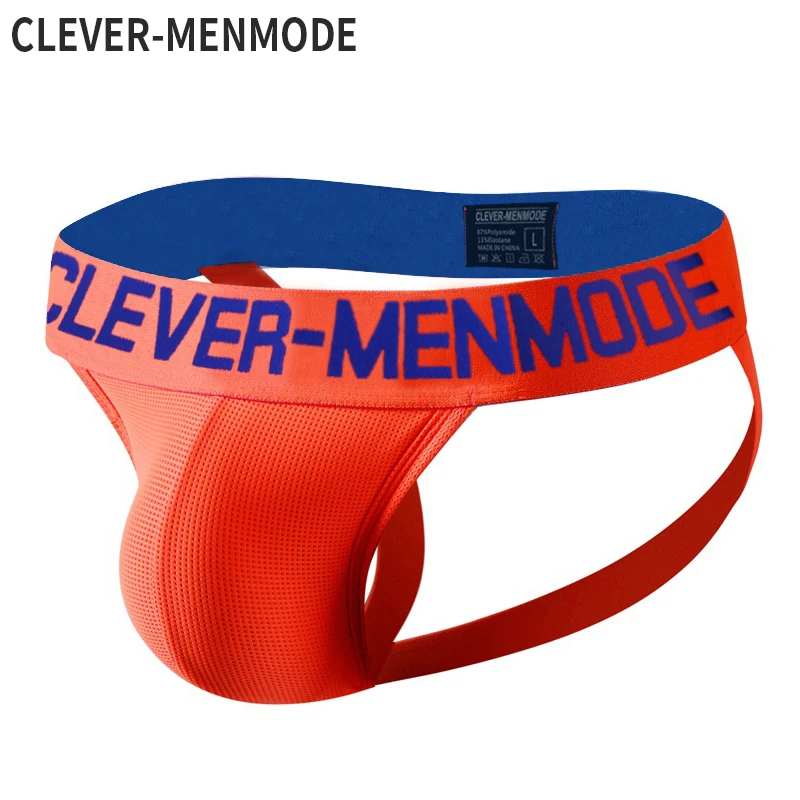 CLEVER-MENMODE-Mesh-Thong-Jockstrap-Men-Sexy-Penis-Pouch-Underwear-Thin-Open-Butt-Panties-Erotic ...