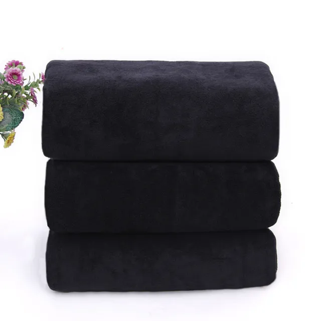 3 Thickened Black Microfiber Towels, Household Towels, Car Cleaning ...