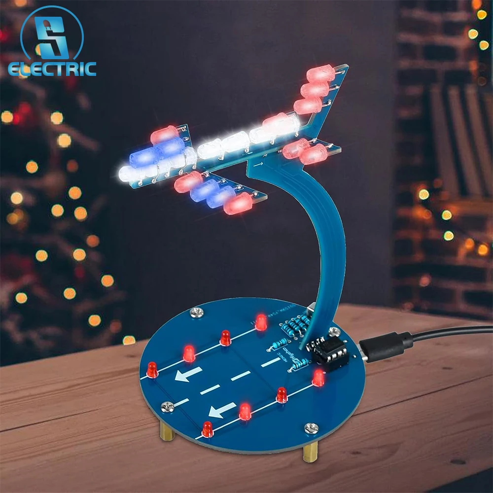 DIY 3D Airplane Model Kit with Flashing LED Lights STEM Soldering ...