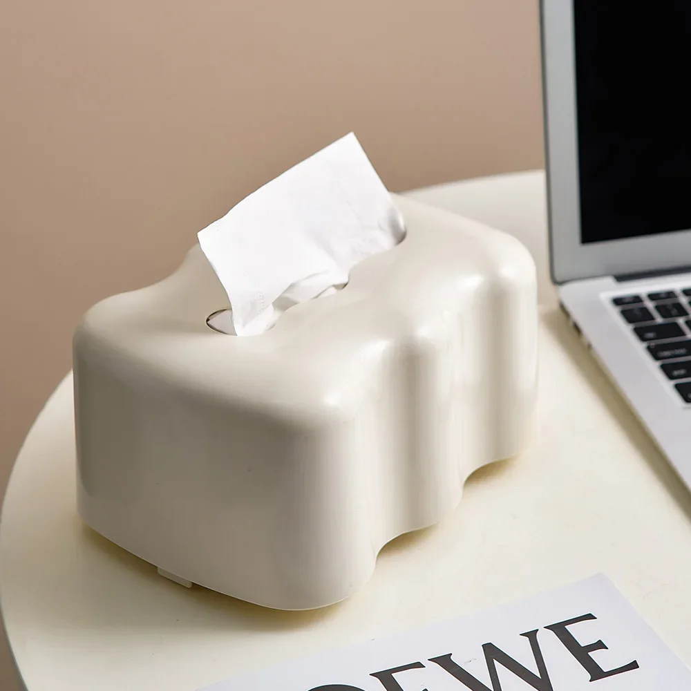 Modern-Plastic-Cream-Cloud-Tissue-Box-Lovely-Tissue-Storage-Home ...