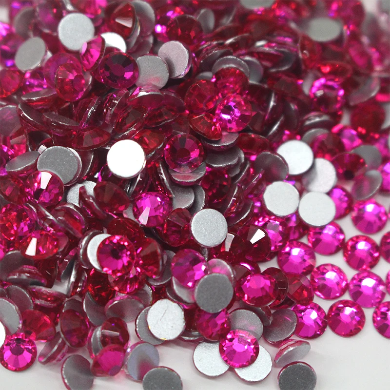 2058 Quality Hot Pink SS16 SS20 SS40 SS50 Non hotfix rhinestone color ...