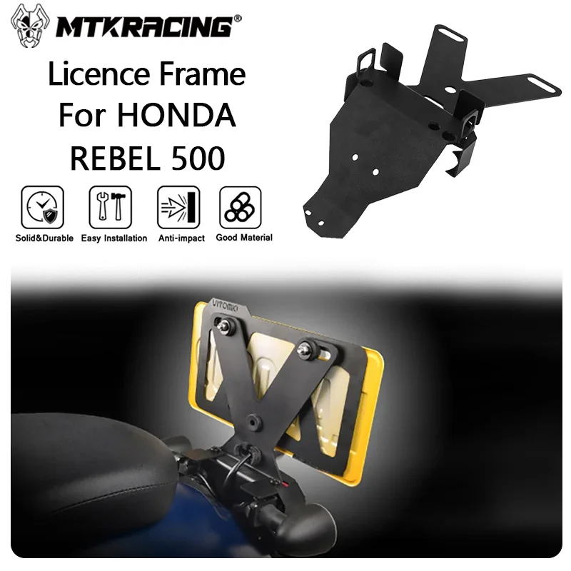 MTKRACING-License-Plate-Holder-For-HONDA-REBEL-500-2017-2024-Fender ...