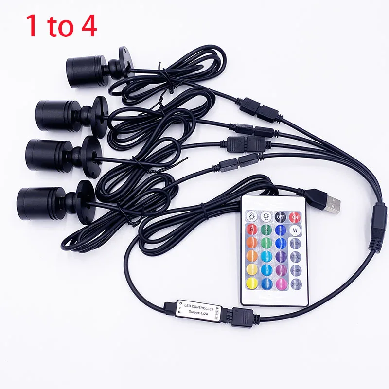 USB-5V-RGB-Dimmable-Mini-LED-Spotlight-Open-Cabinet-Showcase-Counter ...