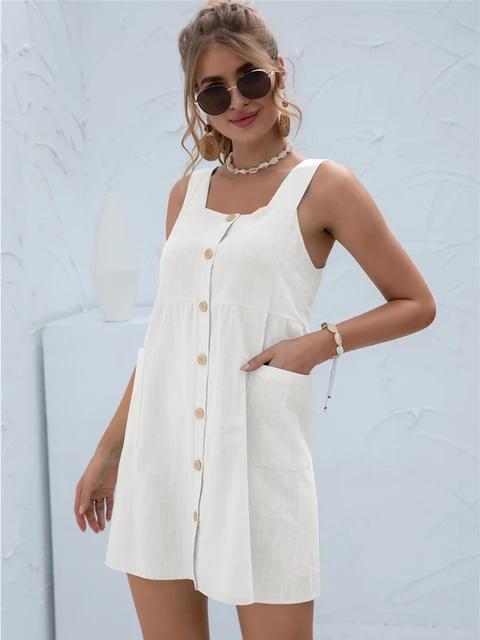 Button Down Tank Dress
