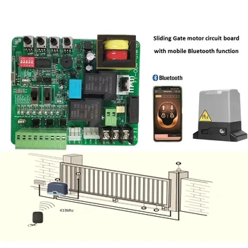220V/110V Sliding Gate motor Circuit board with Slow stop Automatic ...