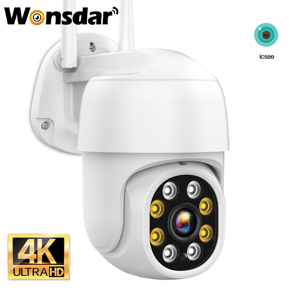 Caméra IP 4K 8MP sans fil WIFI caméra extérieure 5MP H.265 PTZ caméra à ...