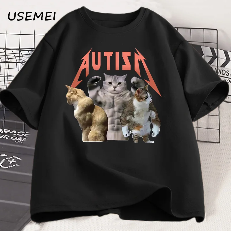 Camiseta-divertida-con-estampado-de-gato-para-hombres-y-mujeres-camisa ...