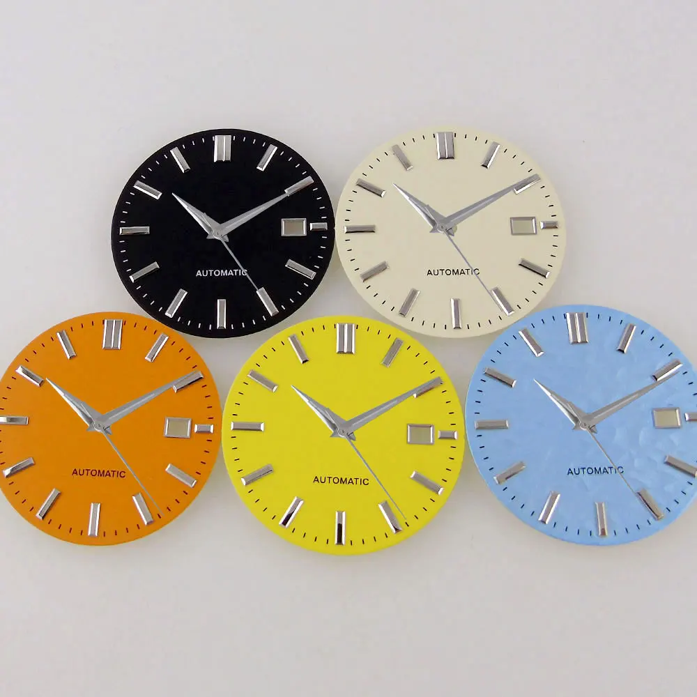 33-5mm-Watch-Dial-Face-for-NH35-NH36-NH37-NH38-NH39-Movement-Silver ...