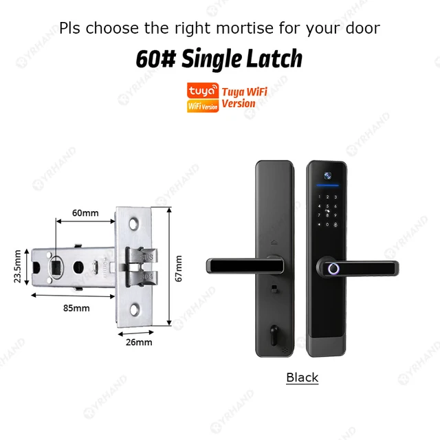 YRHAND Tuya Wifi Video Intercom Lock Remote Unlocking Digital ...