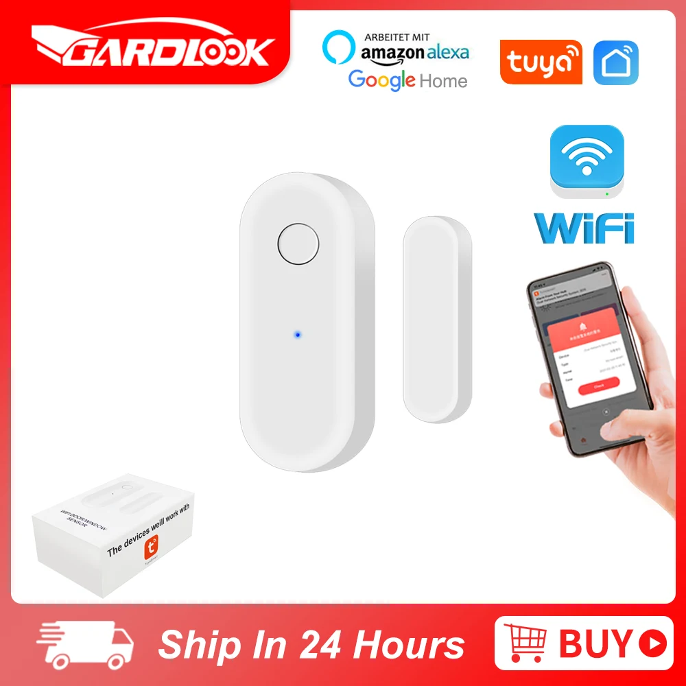 Tuya Smart Wifi Door & Window Open Sensor Remote Message Notification Support Google Home And ...