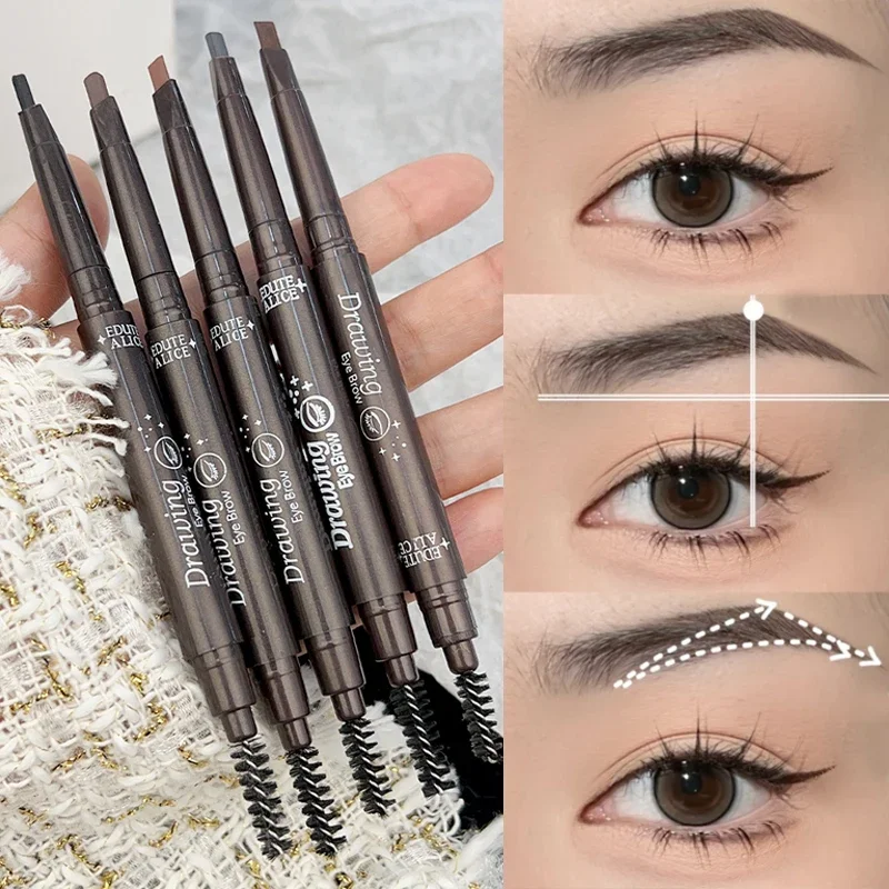 Double-Head-Eyebrow-Pencil-Long-Lasting-Waterproof-5-Colors-Eyebrow ...