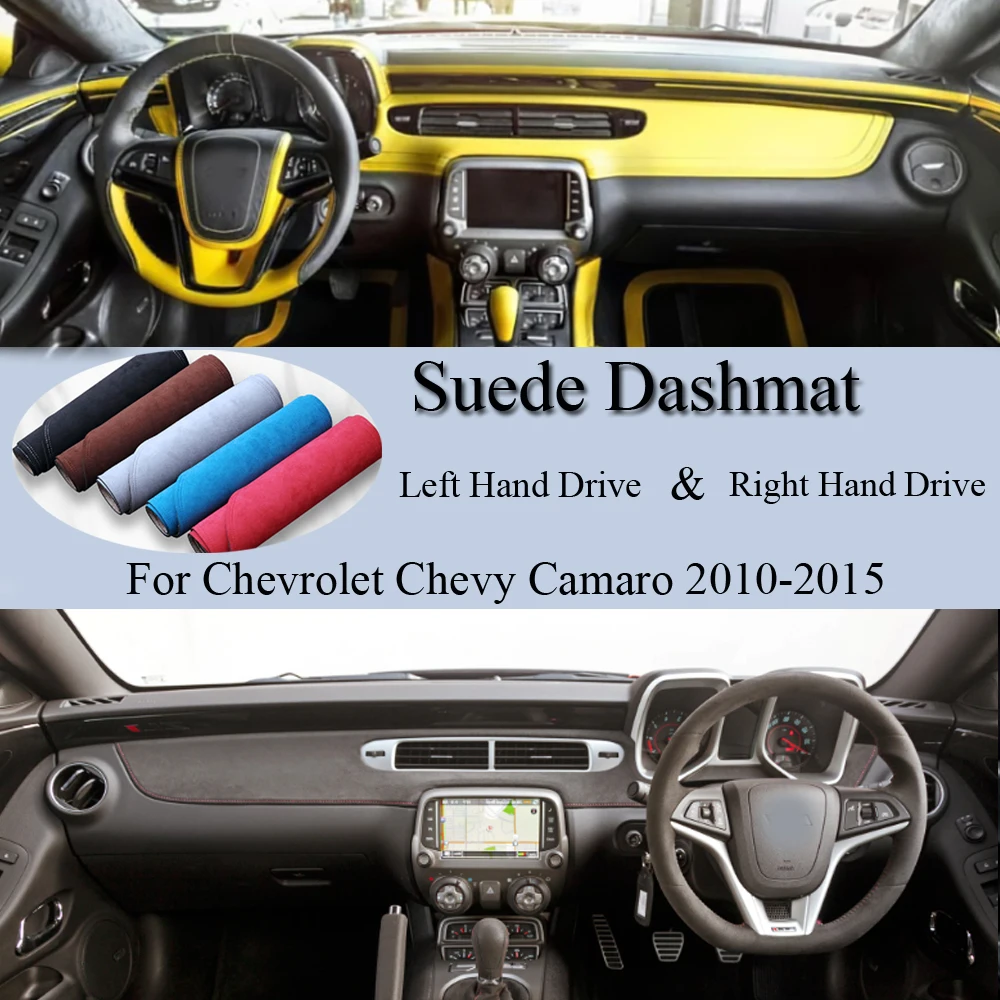 For-Chevrolet-Chevy-Camaro-Ss-Zl1-Rs-Z28-2010-2011-2015-Suede-Dashmat ...