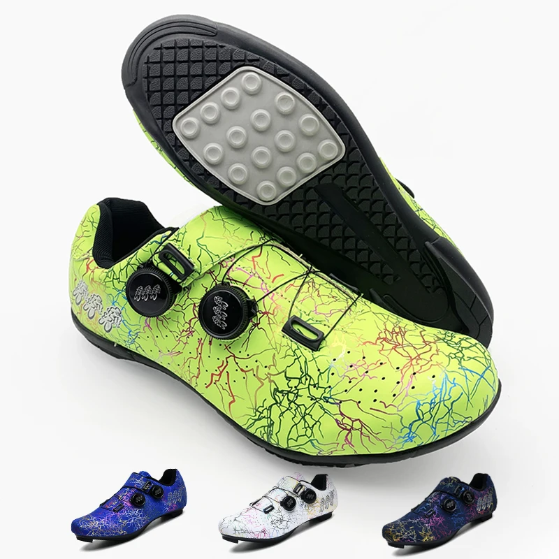 Chaussures-de-v-lo-plates-semelle-dure-en-caoutchouc-sans-serrure-pour ...