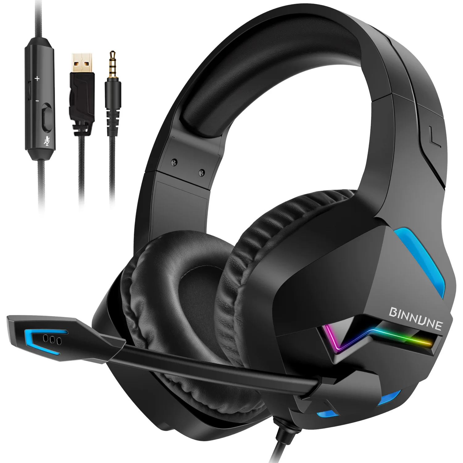 BINNUNE-BG01-Over-Ear-Gaming-Headset-Noise-Cancelling-3-5mm-Wired-Game ...