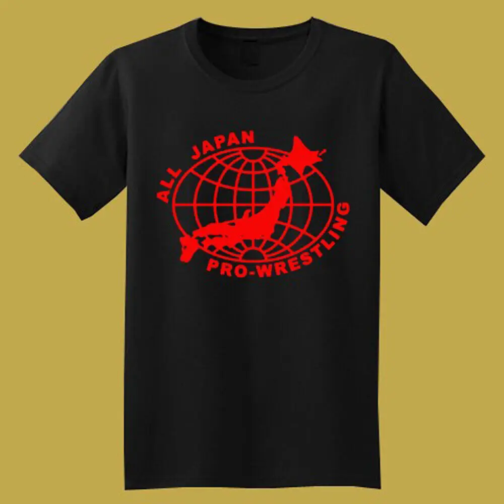 All Japan Pro Wrestling Ajpw Njpw Logo Symbol Men'S Black T Shirt Size ...