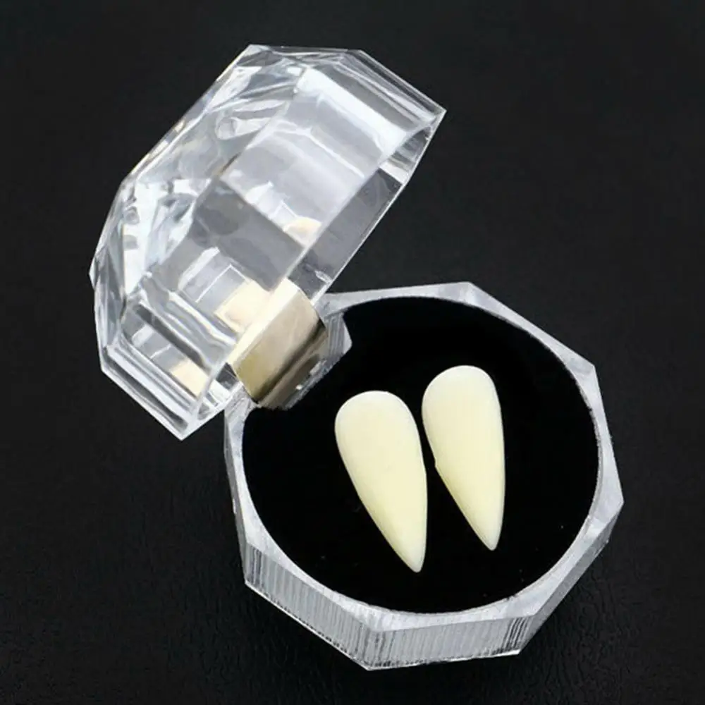 Fake-Vampire-Dentes-Fangs-Halloween-Dentaduras-Prop-Decora-o-Do-Partido ...