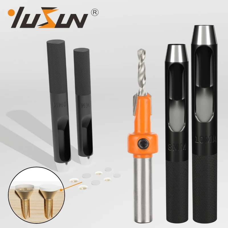 YUSUN 2PCS 8MM Shank Countersink with Punch Router Bit Woodworking ...