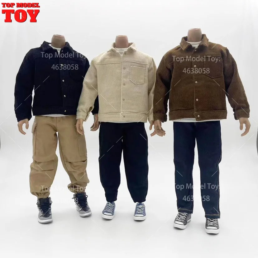 1/6 Scale Men's Casual Trendy Top T-shirt Pant Coat Clothes Accessory ...
