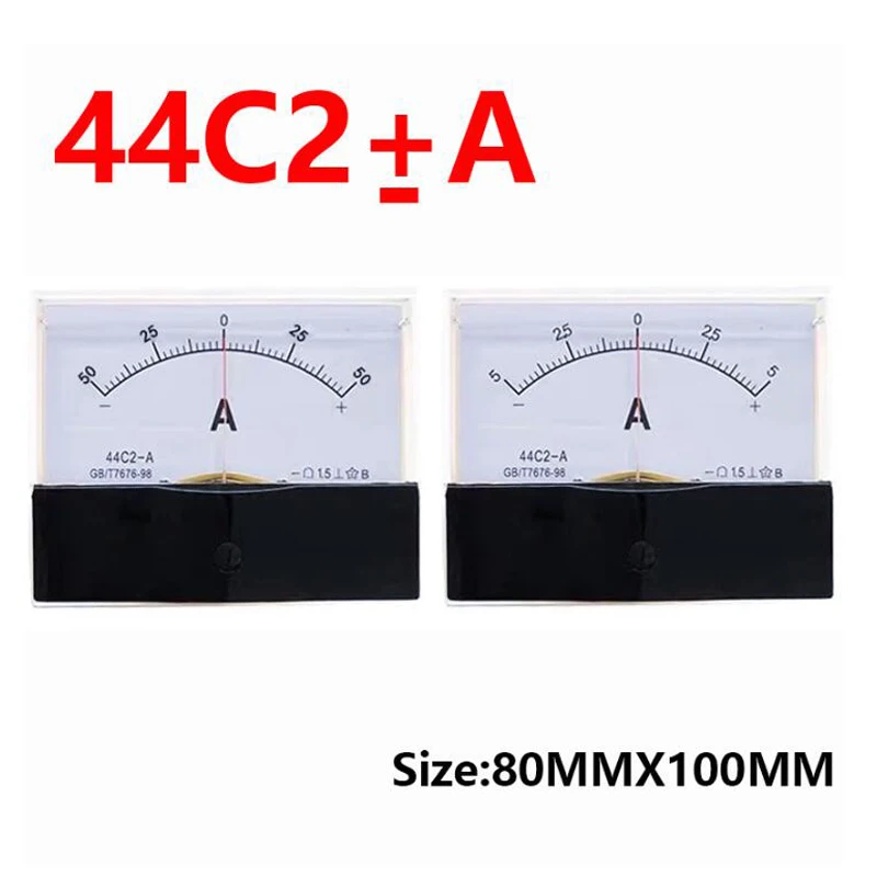 44C2 DC /75mv Amperemeter Gauge Analog Panel AMP Current Meter50A -0 ...