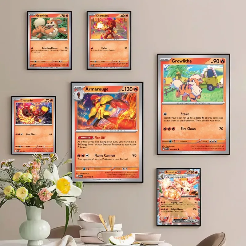 Pokemon-Anime-Canvas-Painting-Sword-Shield-Evolutions-V-Vmax-Poster-and ...