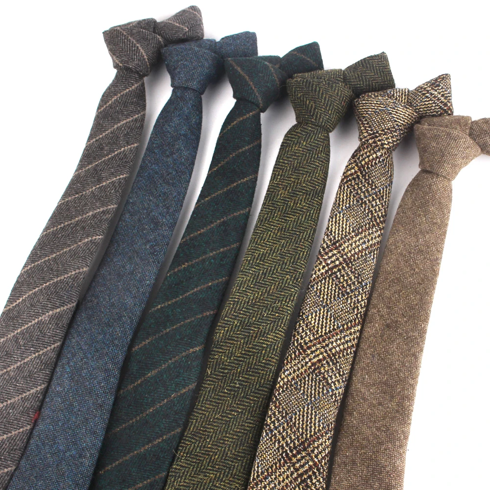 New-Striped-Wool-Ties-For-Men-Women-High-Quality-Narrow-Woolen-Neck-Tie ...