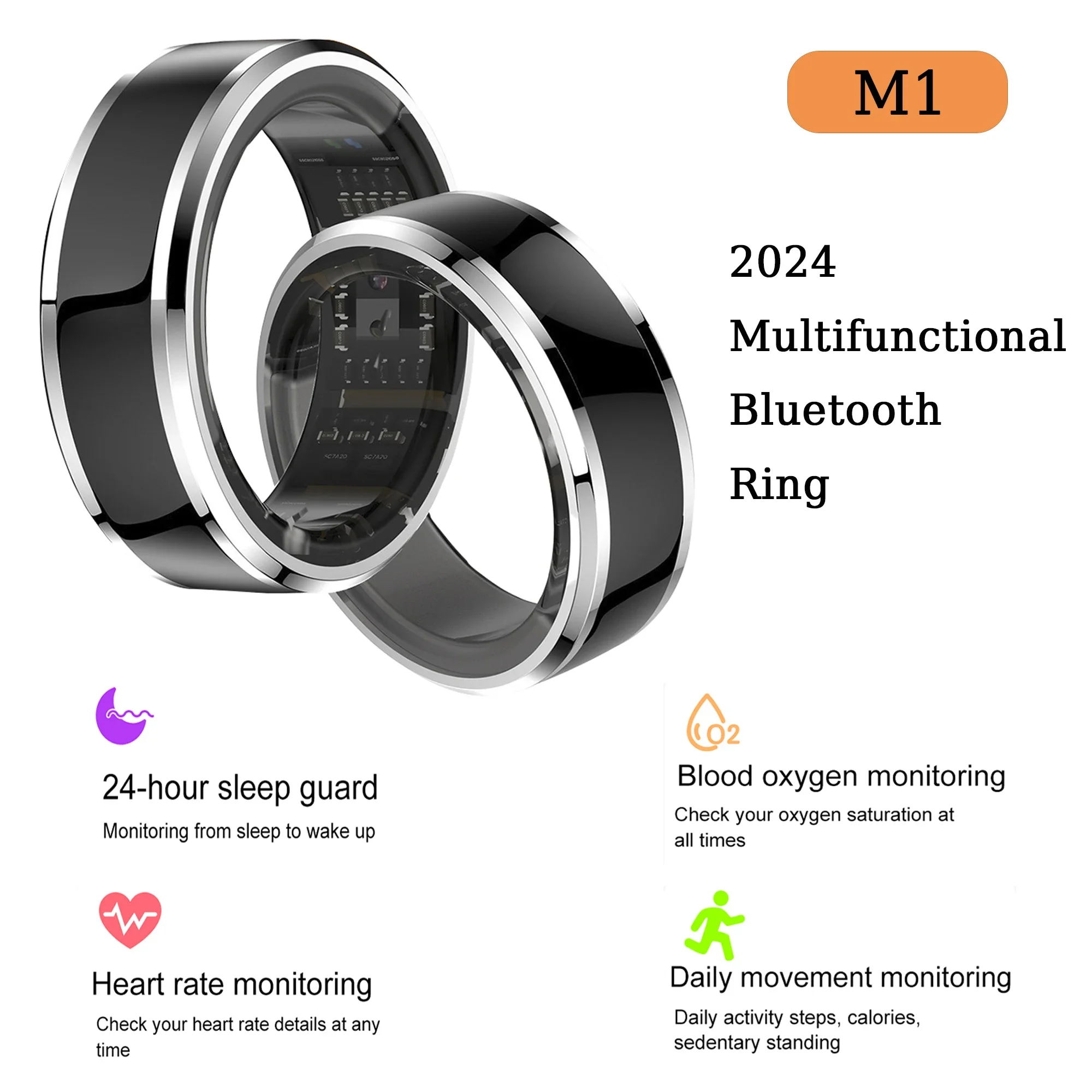 2024-Smart-Ring-Health-Monitoring-Heart-Rate-Blood-Oxygen-Sleep ...