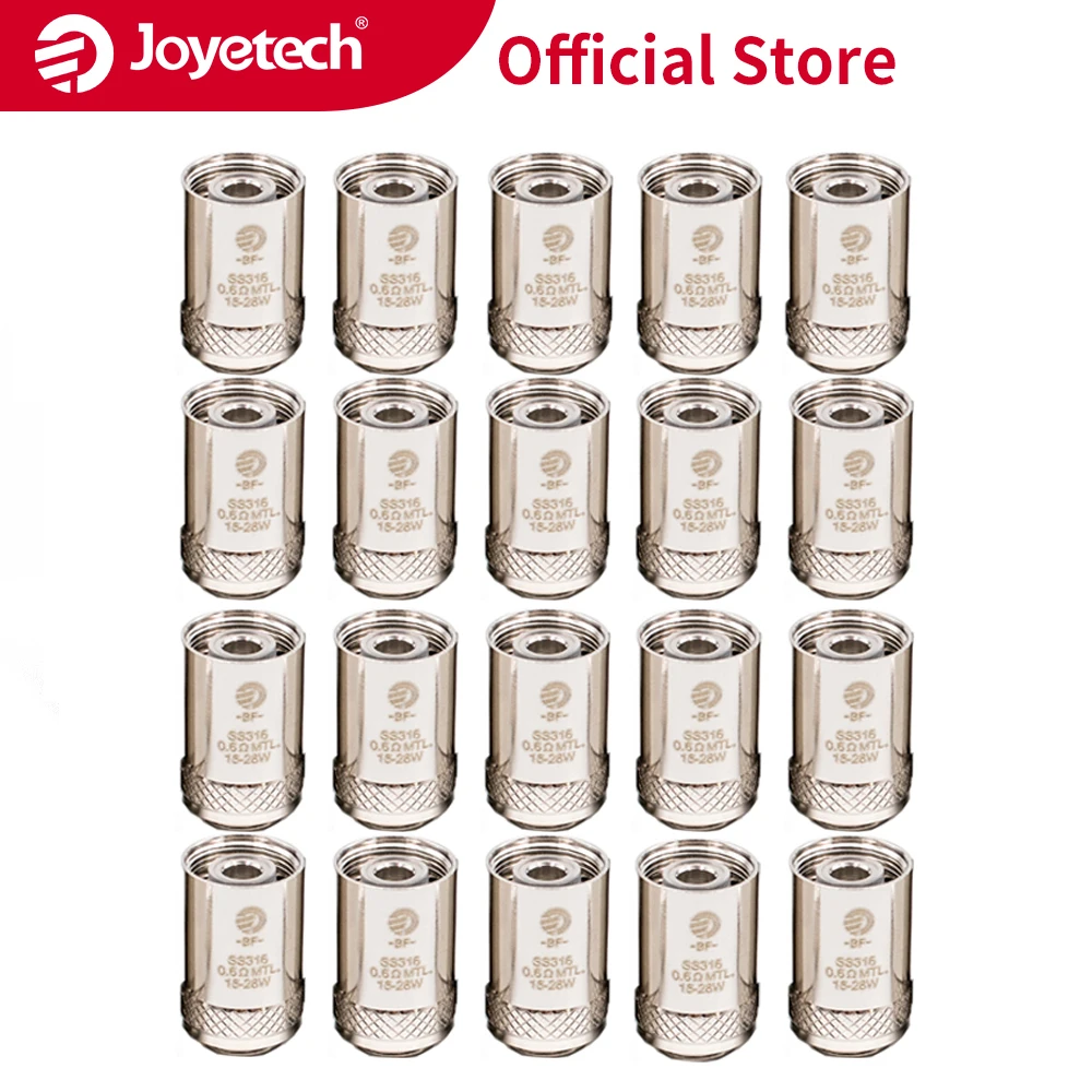 20PCS Original Joyetech BF SS316 0.6ohm Head 0.5/0.6/1.0ohm Coil For ...