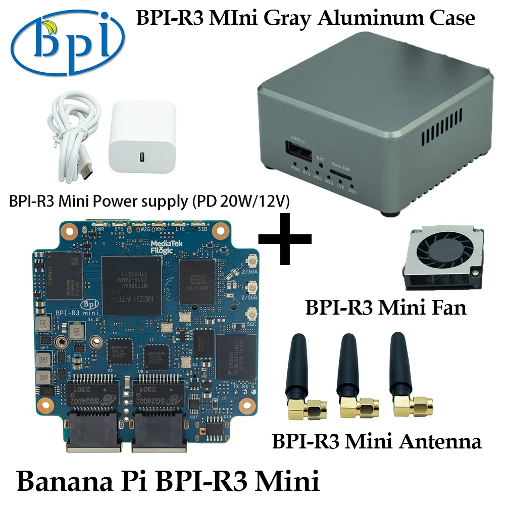 Banana-Pi-BPI-R3-Mini-Router-Board-Set-Antena-de-alimenta-o-Case ...