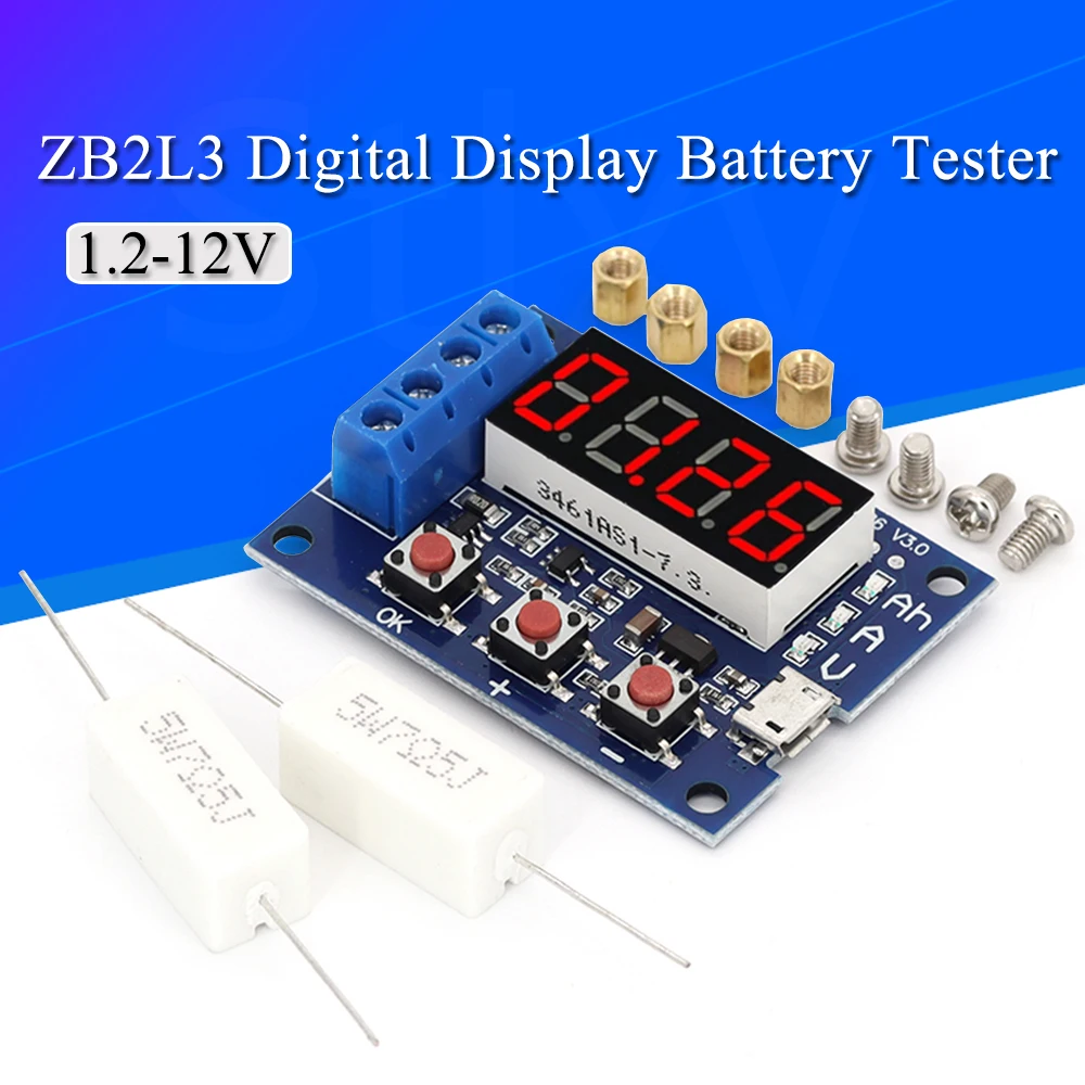 ZB2L3-Battery-Tester-LED-Digital-Display-18650-Lithium-Battery-Power ...