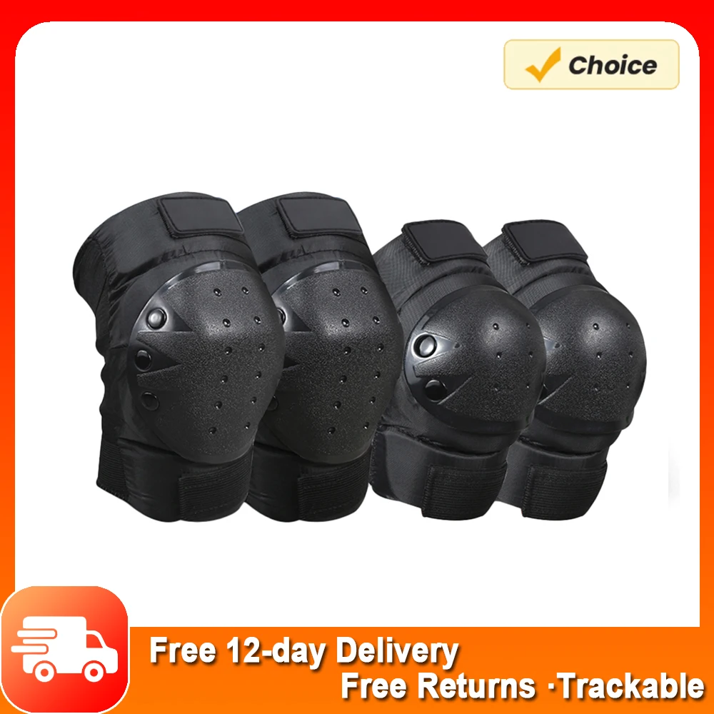 1-Pair-Cycling-Knee-Brace-and-Elbow-Guards-Bicycle-MTB-Bike-Motorcycle ...