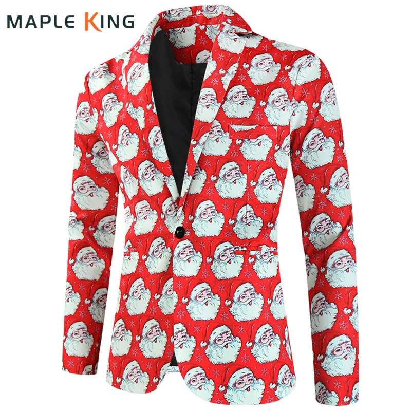 Classic-Red-Santa-Claus-Print-Suits-for-Men-Elegant-Blasers-Masculinos ...