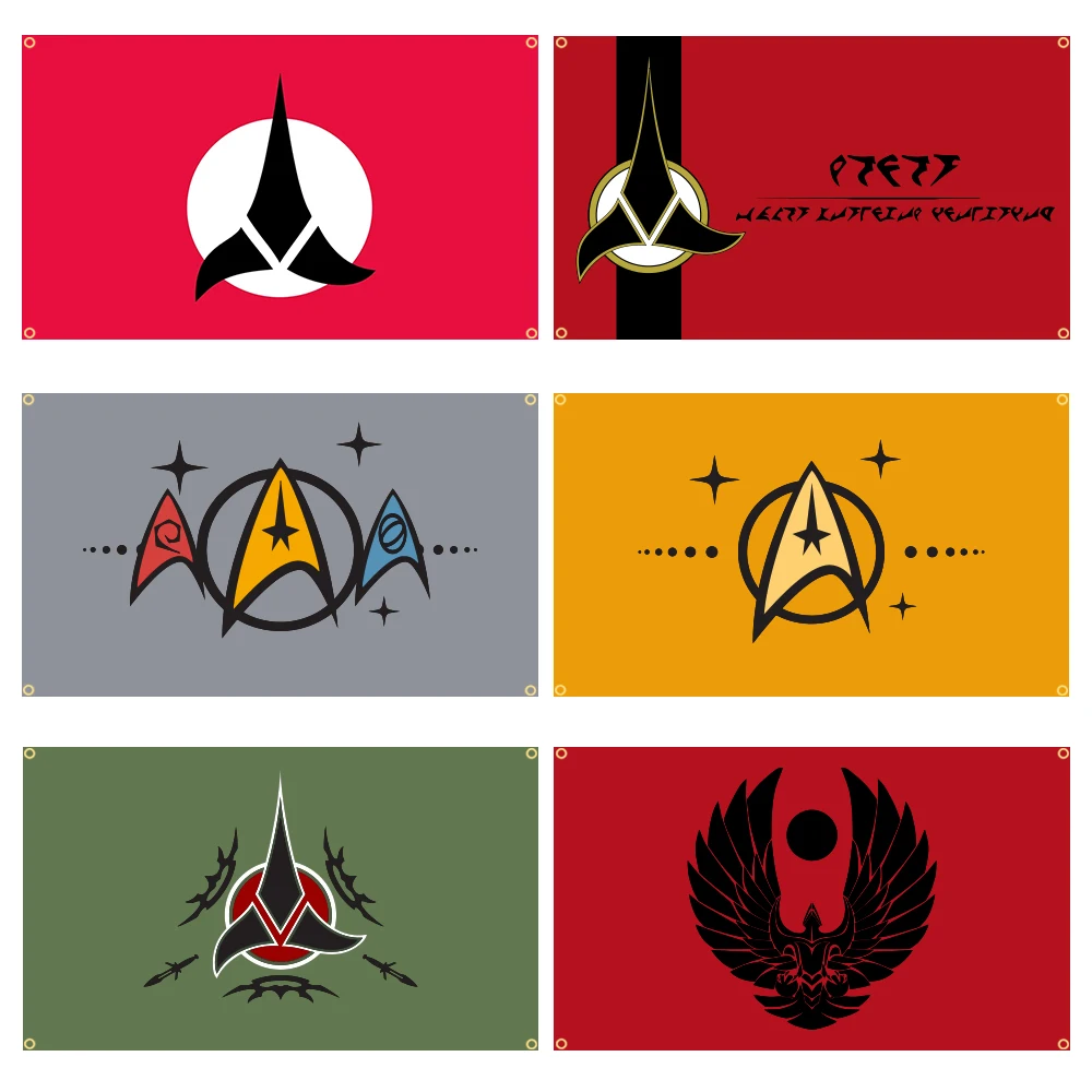 90x150cm-Klingon-Flag-Tapestry-Wall-Hanging-banner-Vintage-Blanket ...