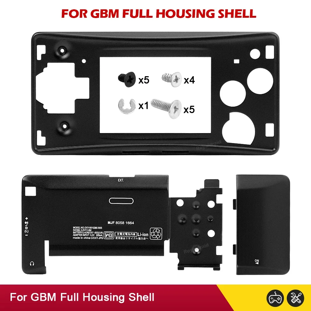 Black-Gold-Silver-Metal-Housing-Shell-Case-for-Nintend-Gameboy-Micro ...