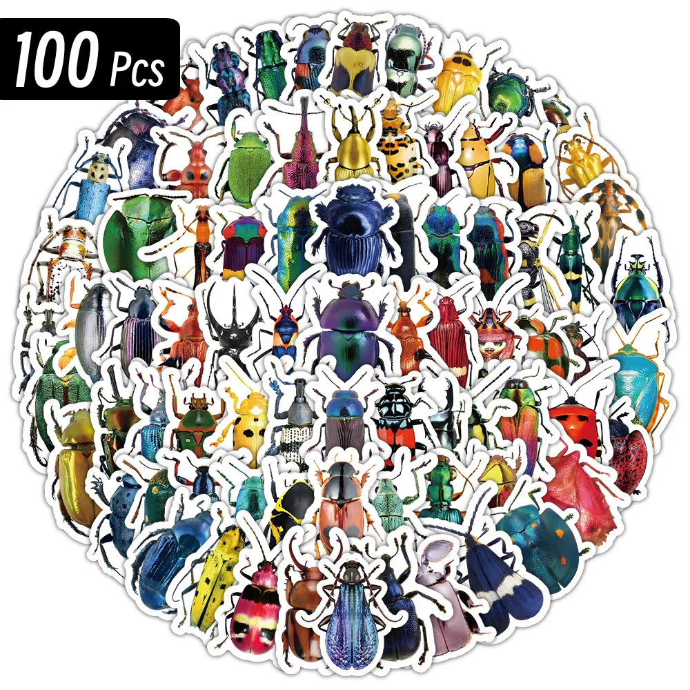 10-50-100-Pcs-Beetle-Insect-Waterproof-Graffiti-Sticker-Aesthetic ...
