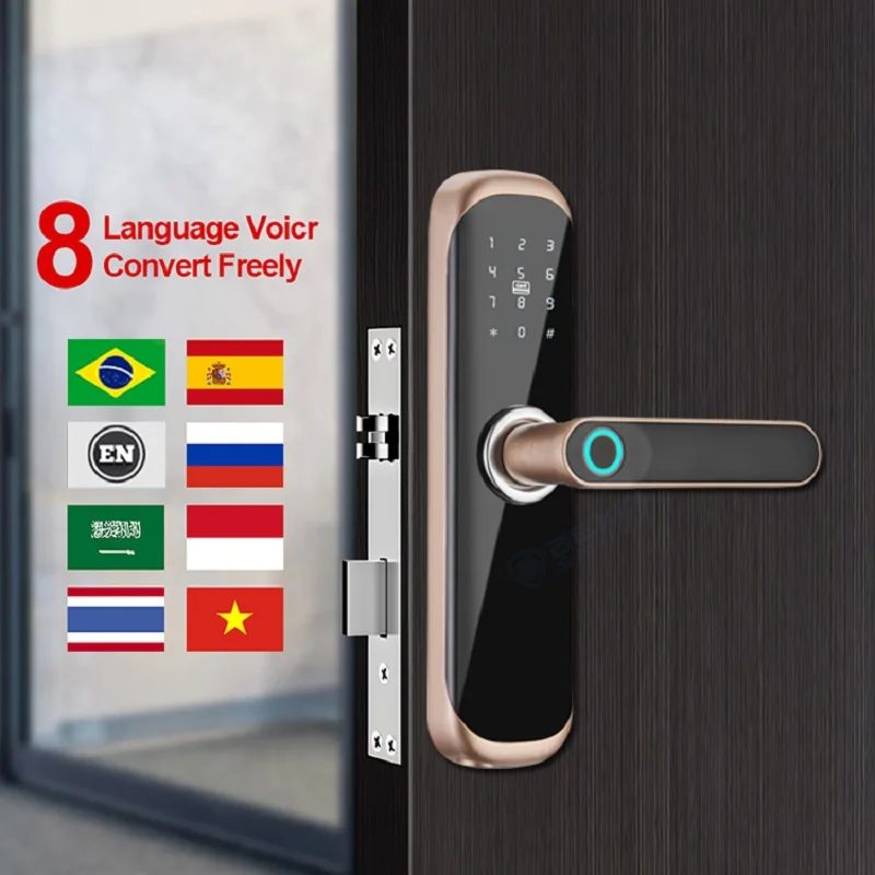 Yoheen Electric Fingerprint Handle Wireless Smart Digital Door Lock With Code Rfid Nfc Card And ...