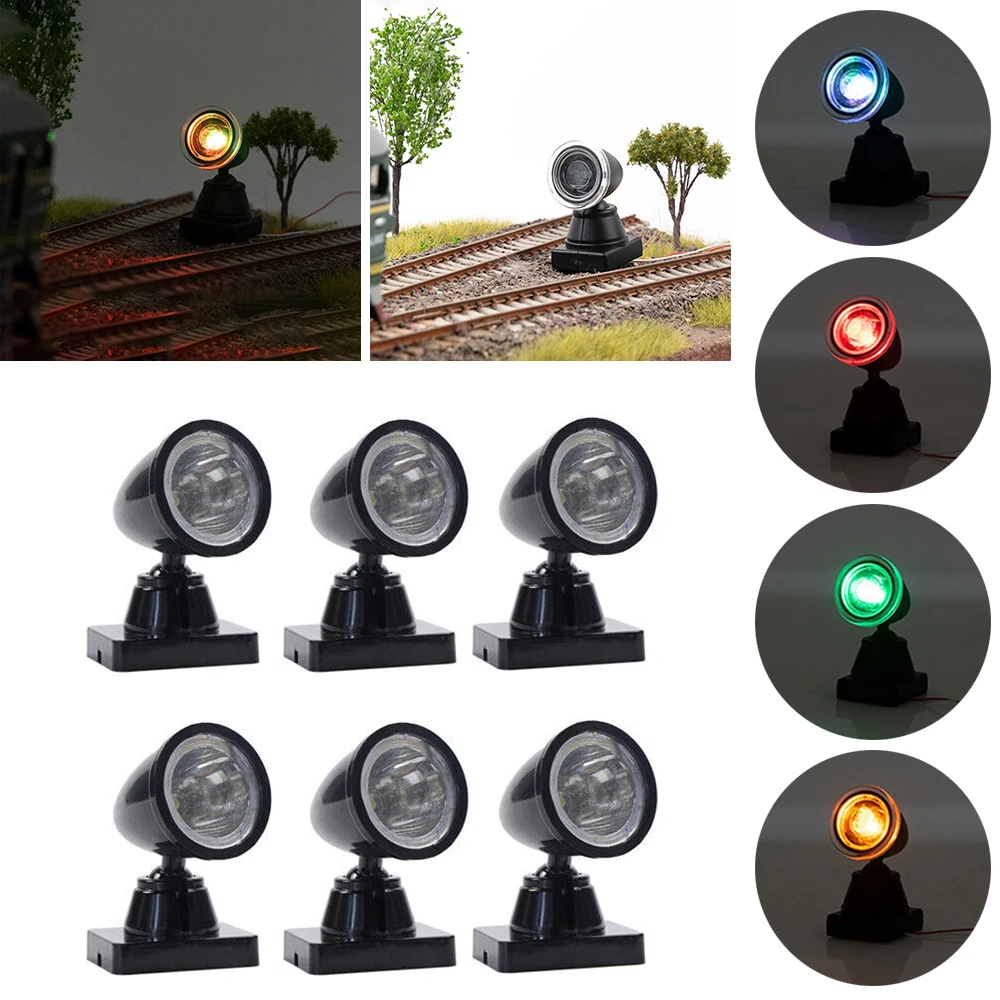 10Pcs-1-87-HO-Scale-Model-Railway-Train-Signal-Lamp-Street-Lights ...