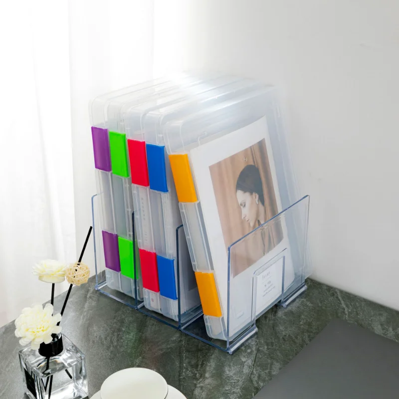 Transparent Thicken A4 File Box Plastic Office Document Sorting Storage ...