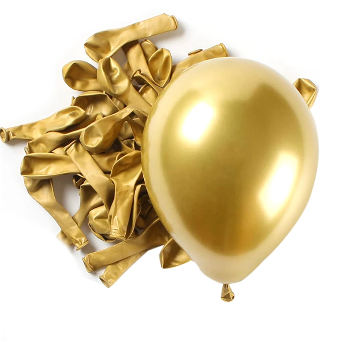 100Pcs-Gold-Metallic-Chrome-Latex-Balloons-5Inch-Round-Helium-Balloons ...