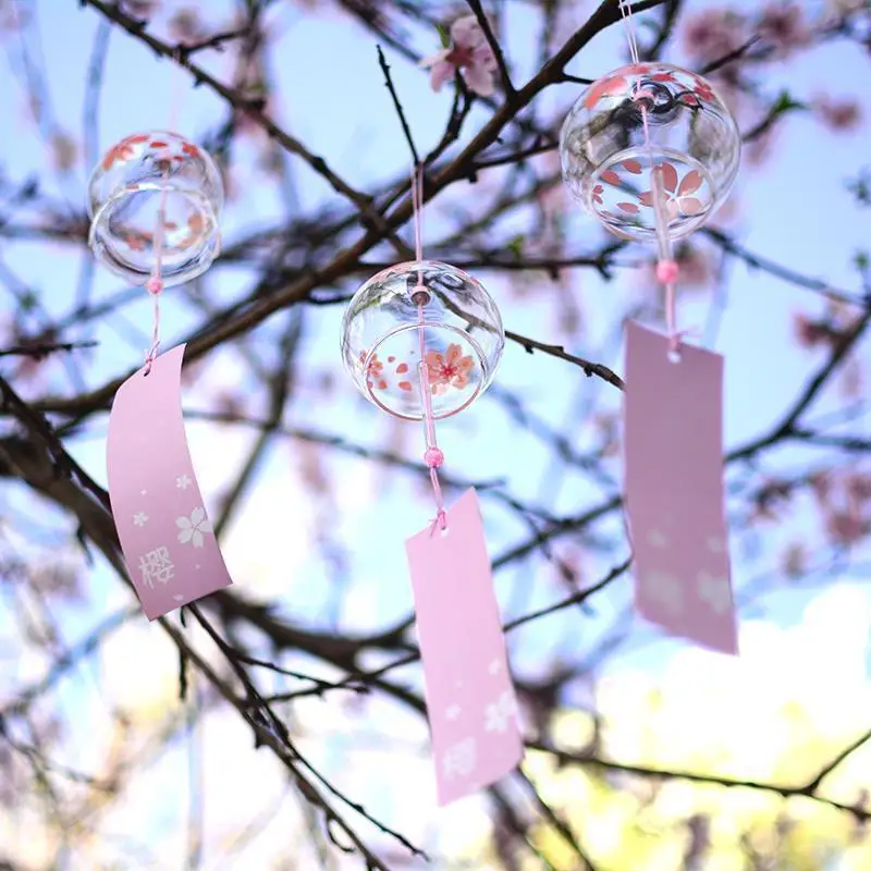 Japanese Wind Bell Handmade Sakura Wind Chimes Garden Decoration ...
