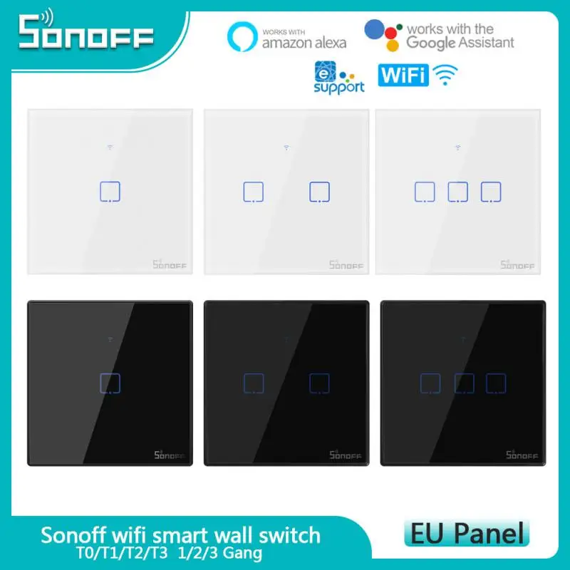 Sonoff T1/t2/t3/t0 Eu 1/2/3gang Wifi Smart Wall Touch Switch Tx All ...