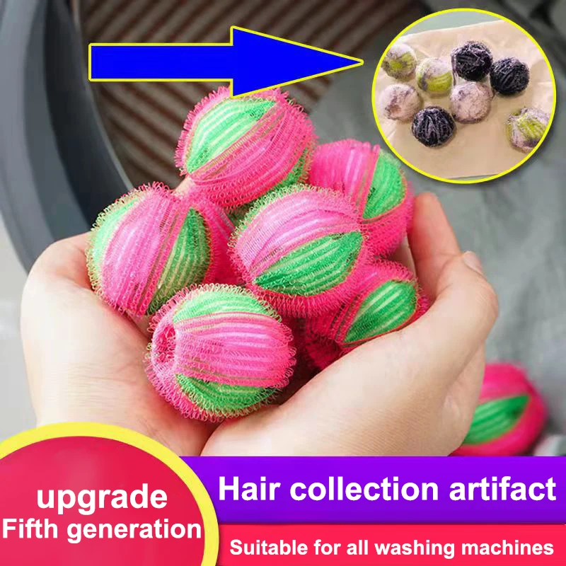 12-6Pcs-Washing-Machine-Hair-Remover-Laundry-Ball-Fluff-Cleaning-Lint ...