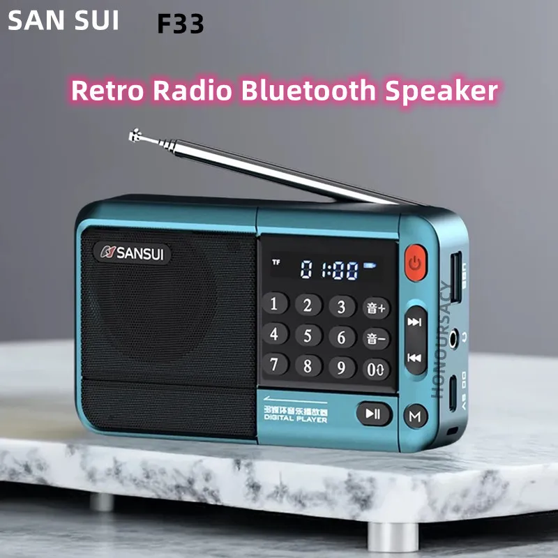 Sansui-F33-Retro-Radio-Wireless-Bluetooth-Speaker-Portable-Stereo ...