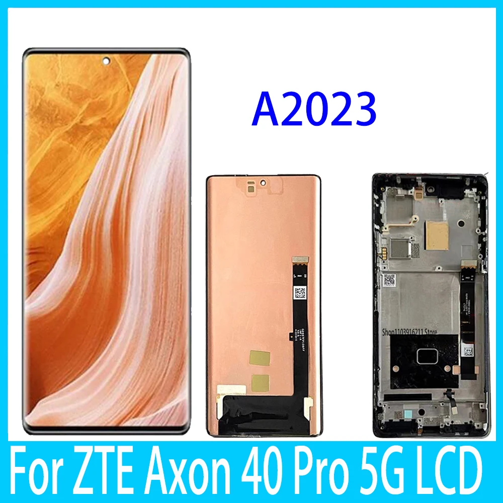 6.67'' Original AMOLED For ZTE Axon 40 Pro 5G LCD Display Frame Touch ...