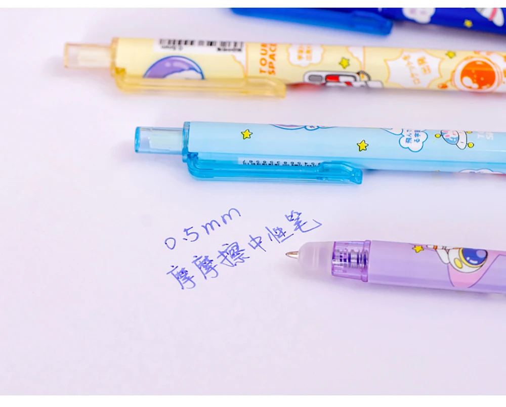 STYLO,Girl--6 Pièces-ensemble Dessin Animé 0.5mm Presse Stylo Gel ...